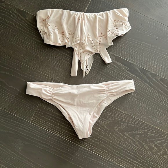 l*space | Swim | L Space Monique Cream Pink Bikini | Poshmark